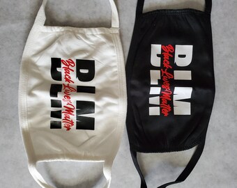 Black Lives Matter BLM 100% Cotton 3 Ply Face Mask Fist Power - Etsy