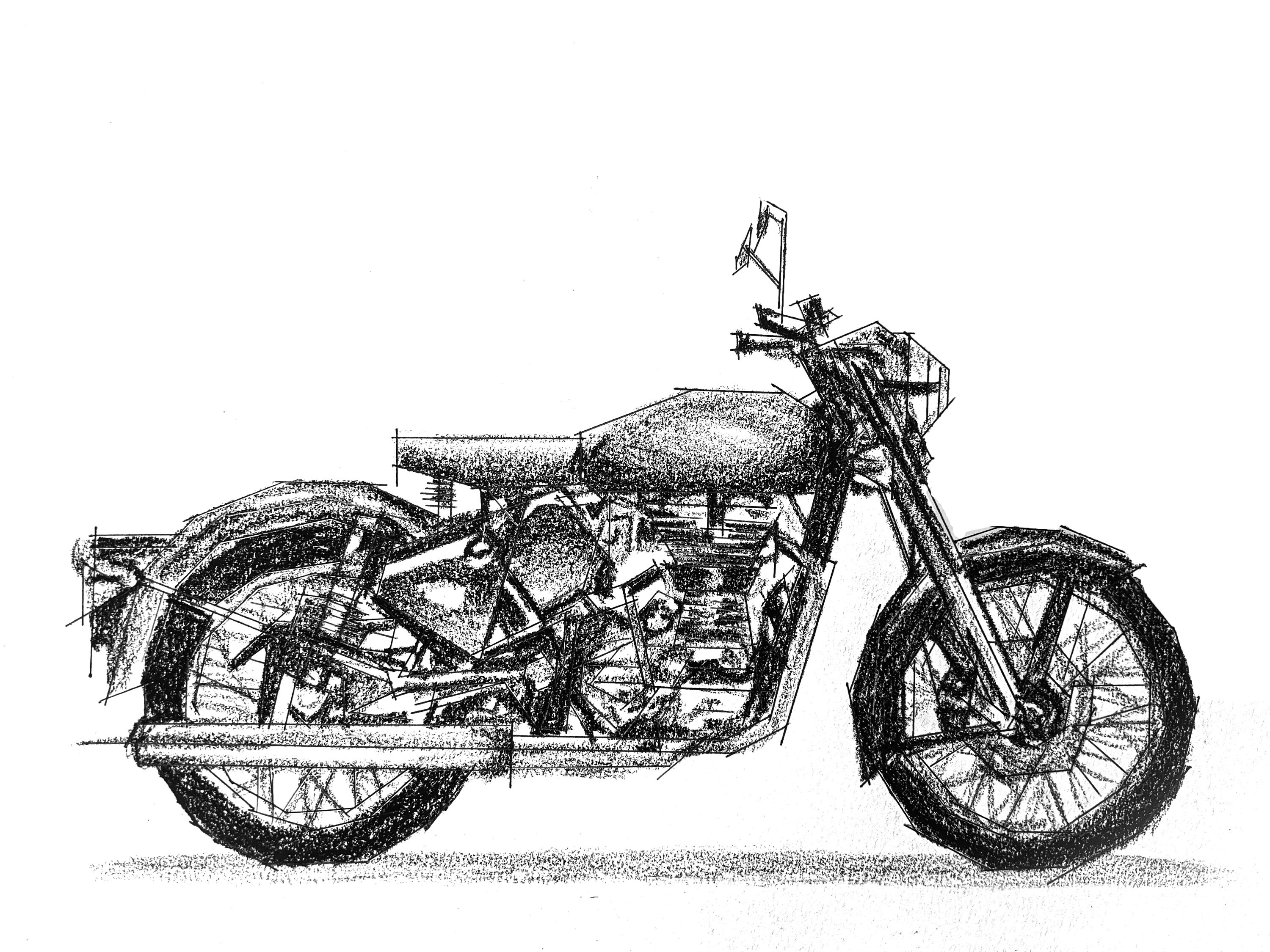 The Classic Ride Original Sketch - Etsy