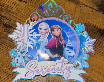Frozen Cake Topper / Frozen Party / Ana & Elsa - Etsy