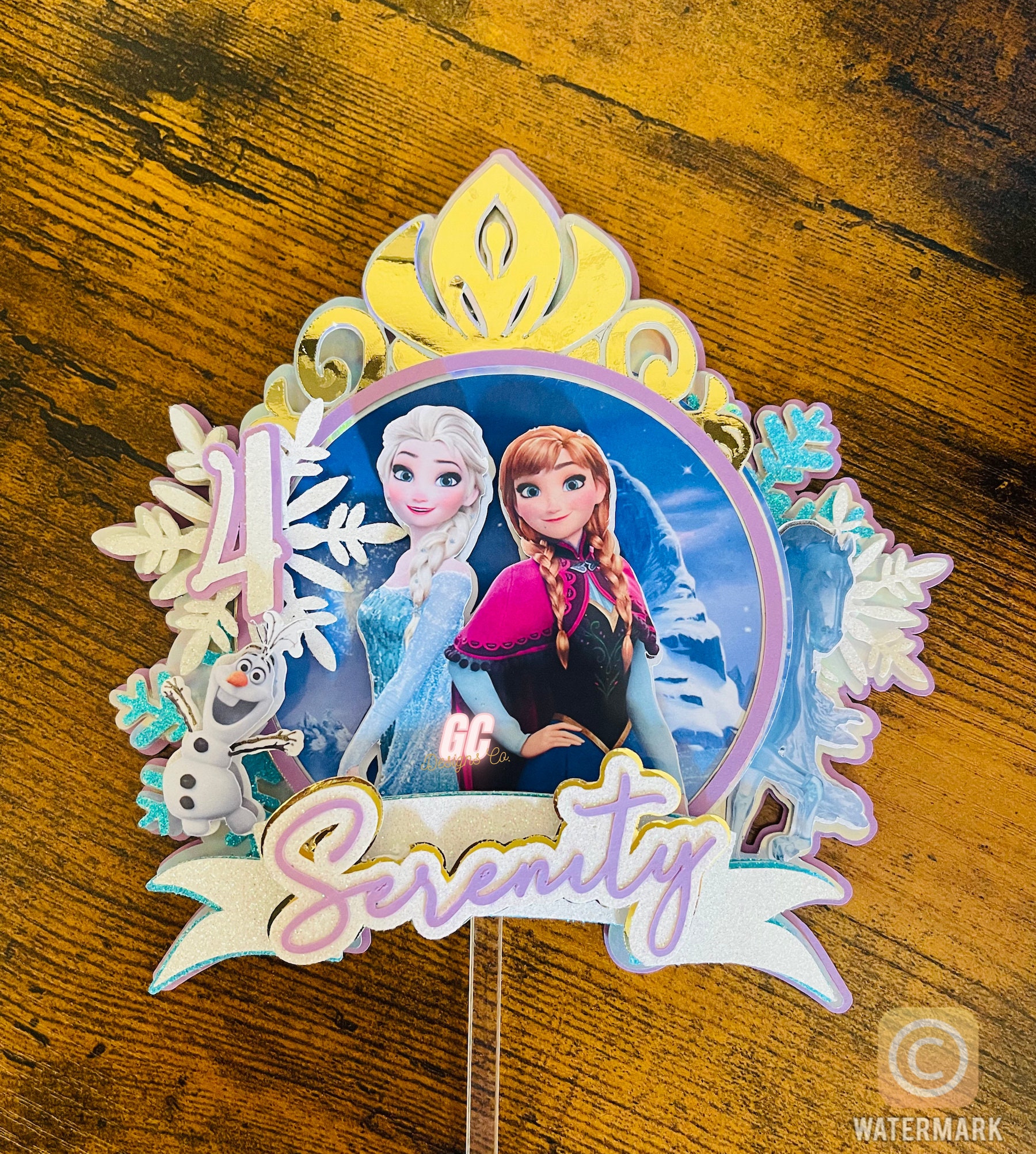 Frozen Cake Topper - Etsy