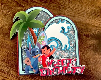 Lilo and Stitch Shaker Cake Topper - Etsy