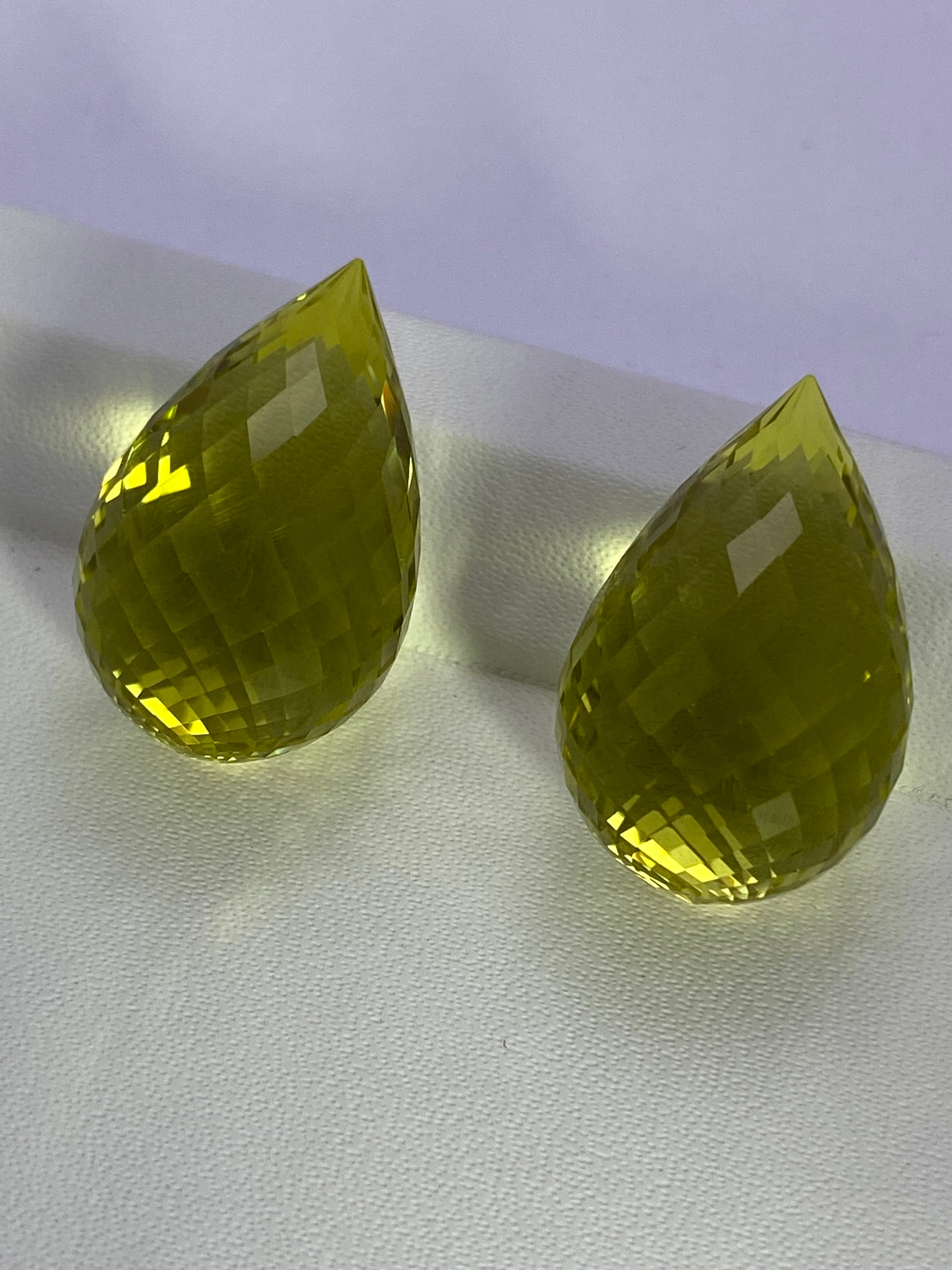 Green Gold Quartz Teardrop Shaped Gemstones - Etsy