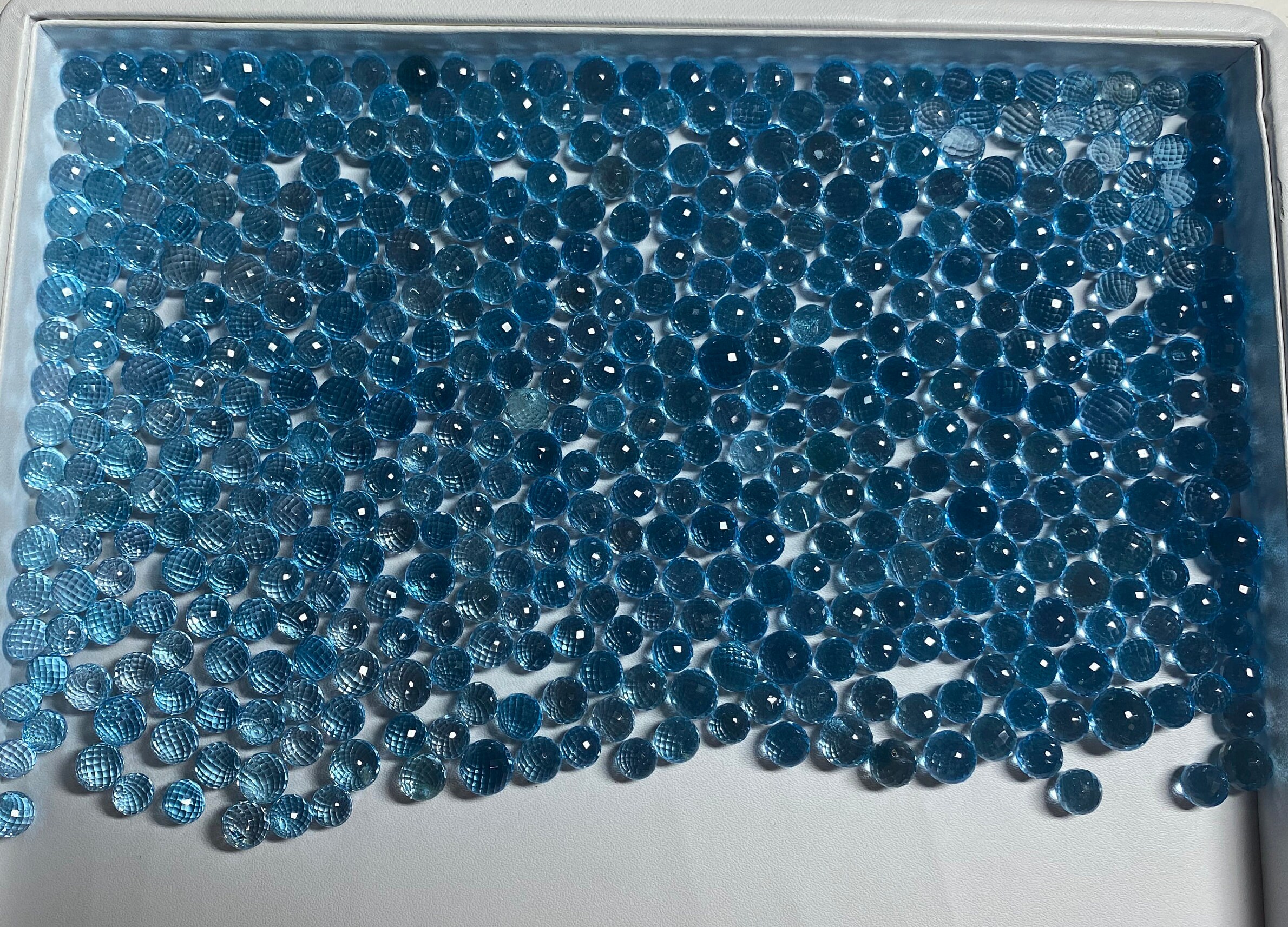 Natural Blue Topaz Ball Cut Gemstone, Loupe Clean Loose Gemstone for ...