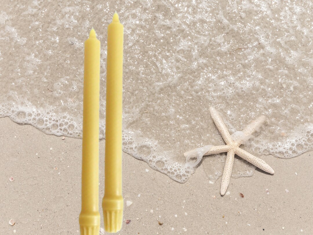 Natural Taper Candle Set, Colonial Beeswax Candles With Lead-free ...