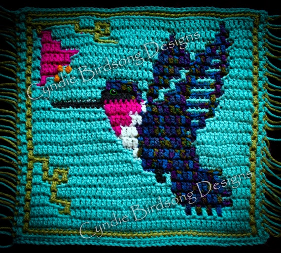 PDF PATTERN beautiful Birds Hummingbird Mosaic | Etsy