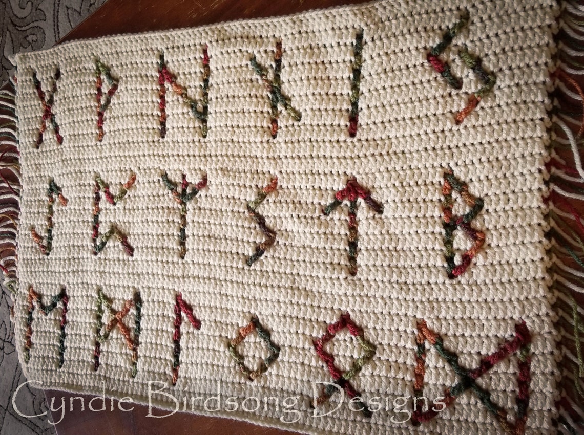 PDF PATTERN Overlay Mosaic Crochet Square RUNES - Etsy