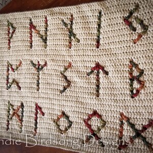 PDF PATTERN - Overlay Mosaic Crochet Square - RUNES Characters. for ...