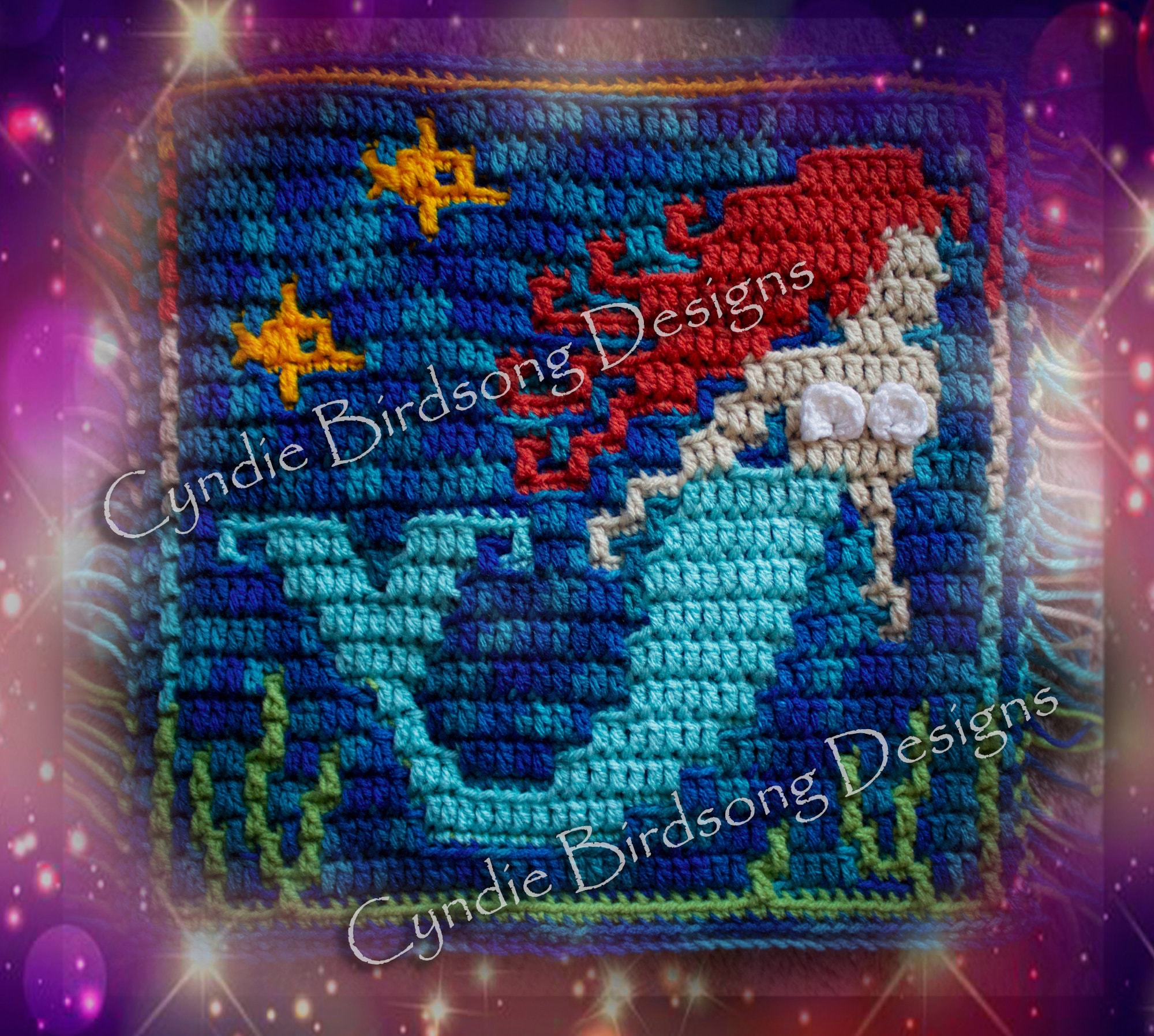 PDF PATTERN mystical Fantasy Mermaid Mosaic - Etsy