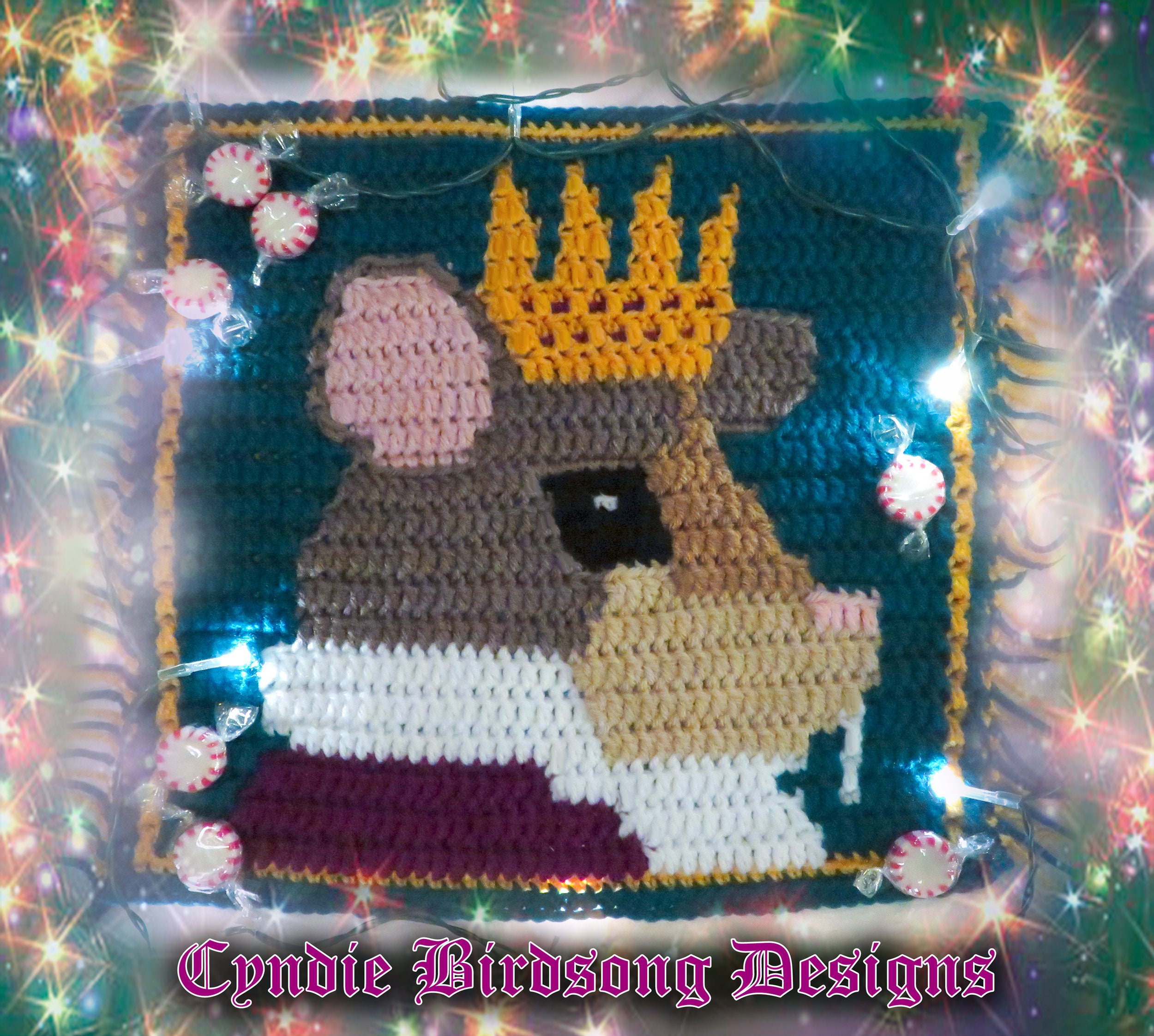 PDF PATTERN Nutcracker Rat King Overlay Mosaic Christmas - Etsy
