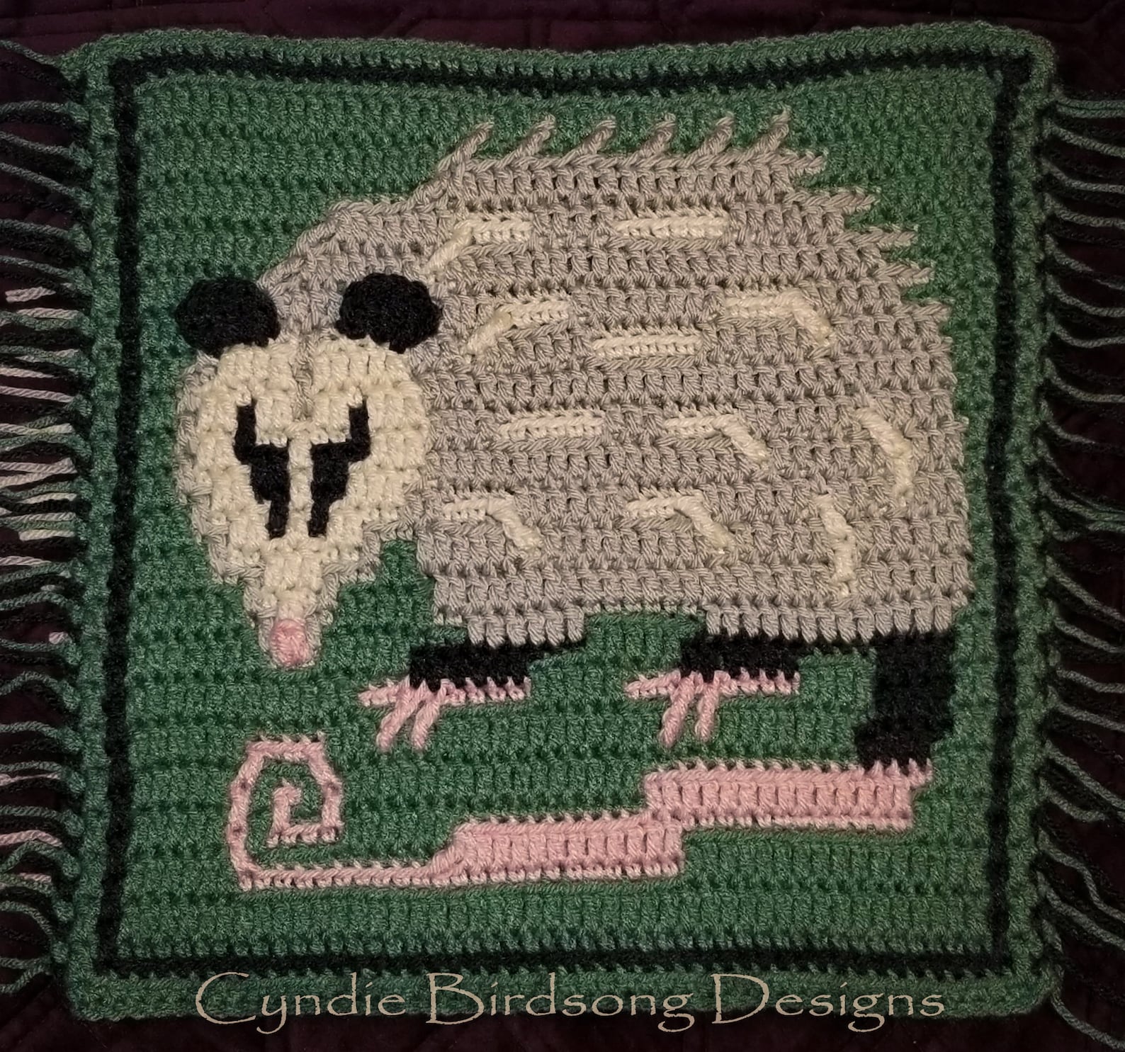 PDF PATTERN - "woodland Series - Pepper the Possum " Mosaic Crochet ...