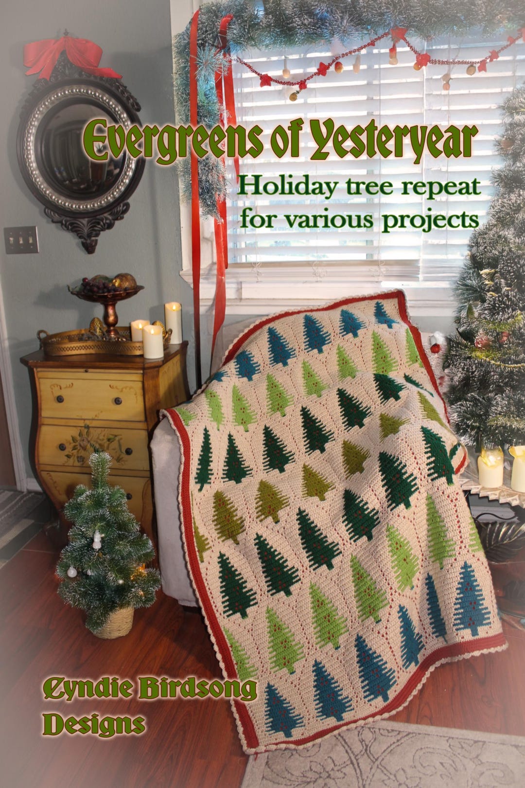 Digital PDF PATTERN - Evergreens of Yesteryear Overlay Mosaic Repeat ...