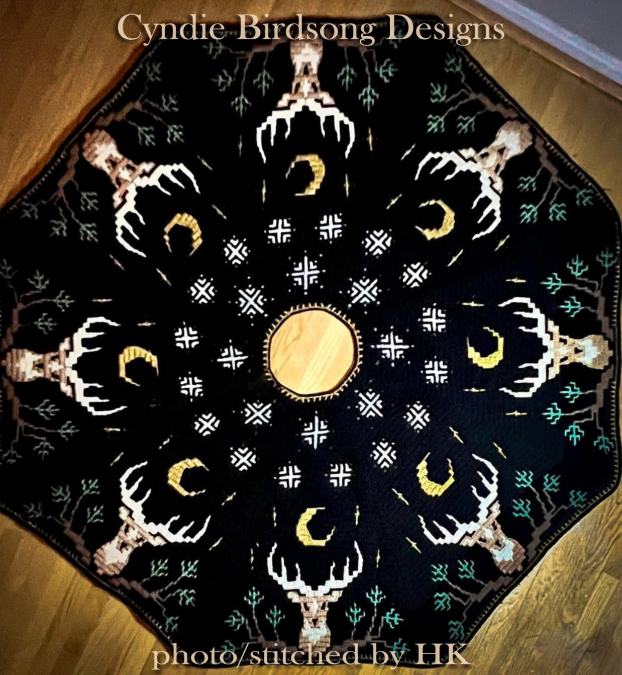 PDF PATTERN - Winter Solstice Holiday Tree Skirt Featuring Beautiful ...