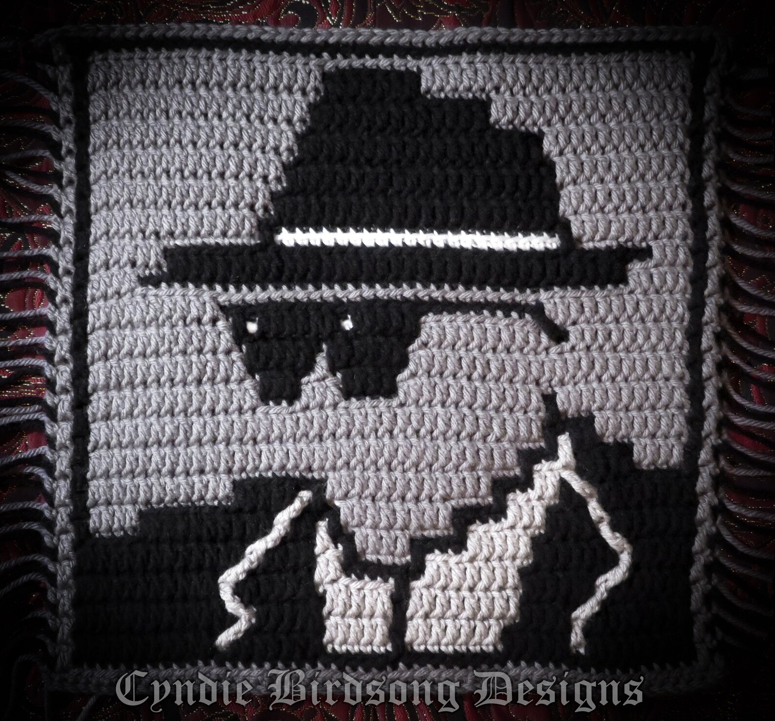 PDF PATTERN - "halloween - Classic Horror Films Blanket" Mosaic Crochet ...