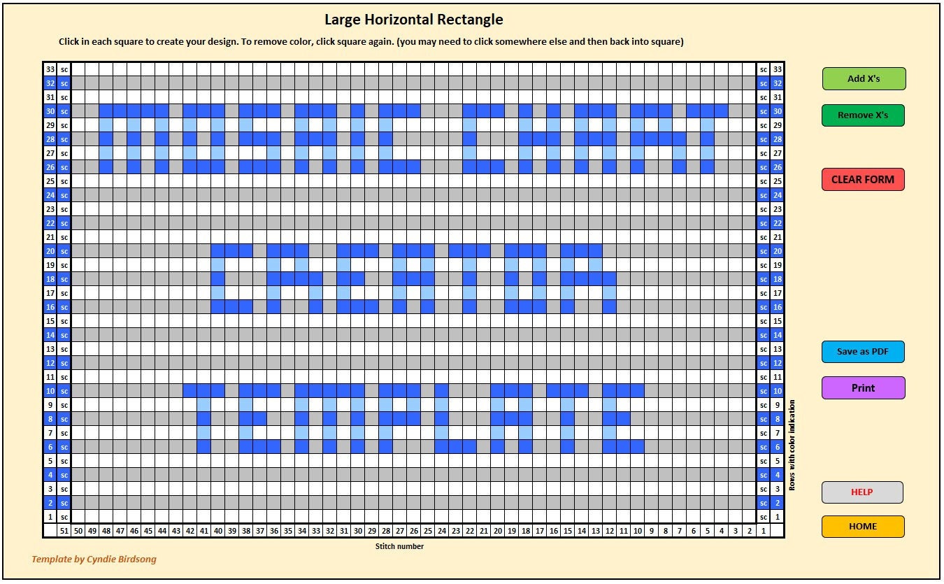 Overlay Mosaic Crochet Chart Creator Template for Excel - Etsy Australia