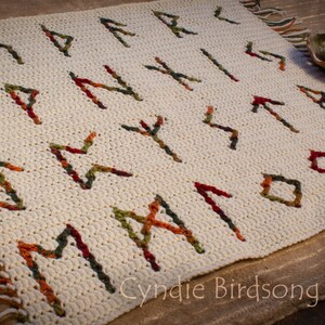 PDF PATTERN - Overlay Mosaic Crochet Square - RUNES Characters. for ...