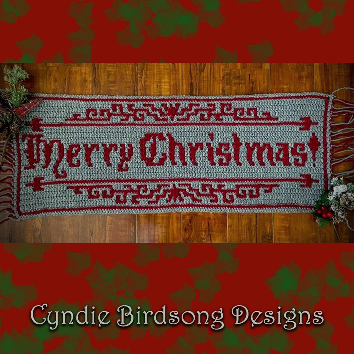 PDF PATTERN Old Timey merry Christmas Banner - Etsy