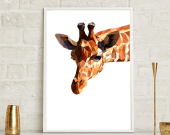 Giraffe poster | Etsy