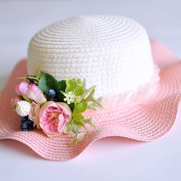 Pink Flower Hat - Etsy