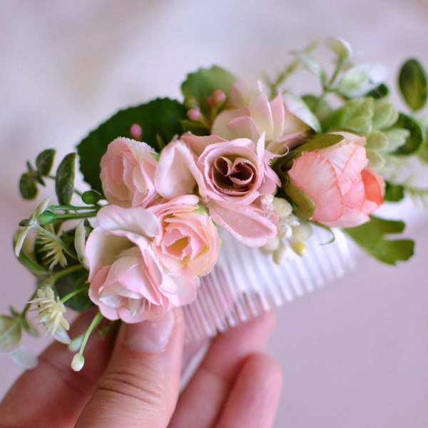 Rose Hair Comb - Etsy