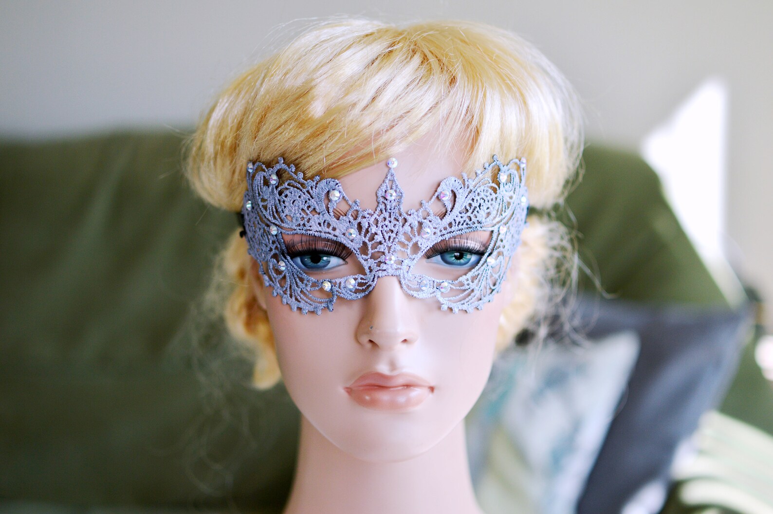 Crystal Ball Mask Lace Mask Venetian Mask Masquerade Mask - Etsy