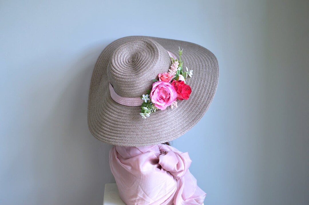 Kentucky Derby Hut, Sommer Strohhut, Boho Hut, Gartenparty Hut ...