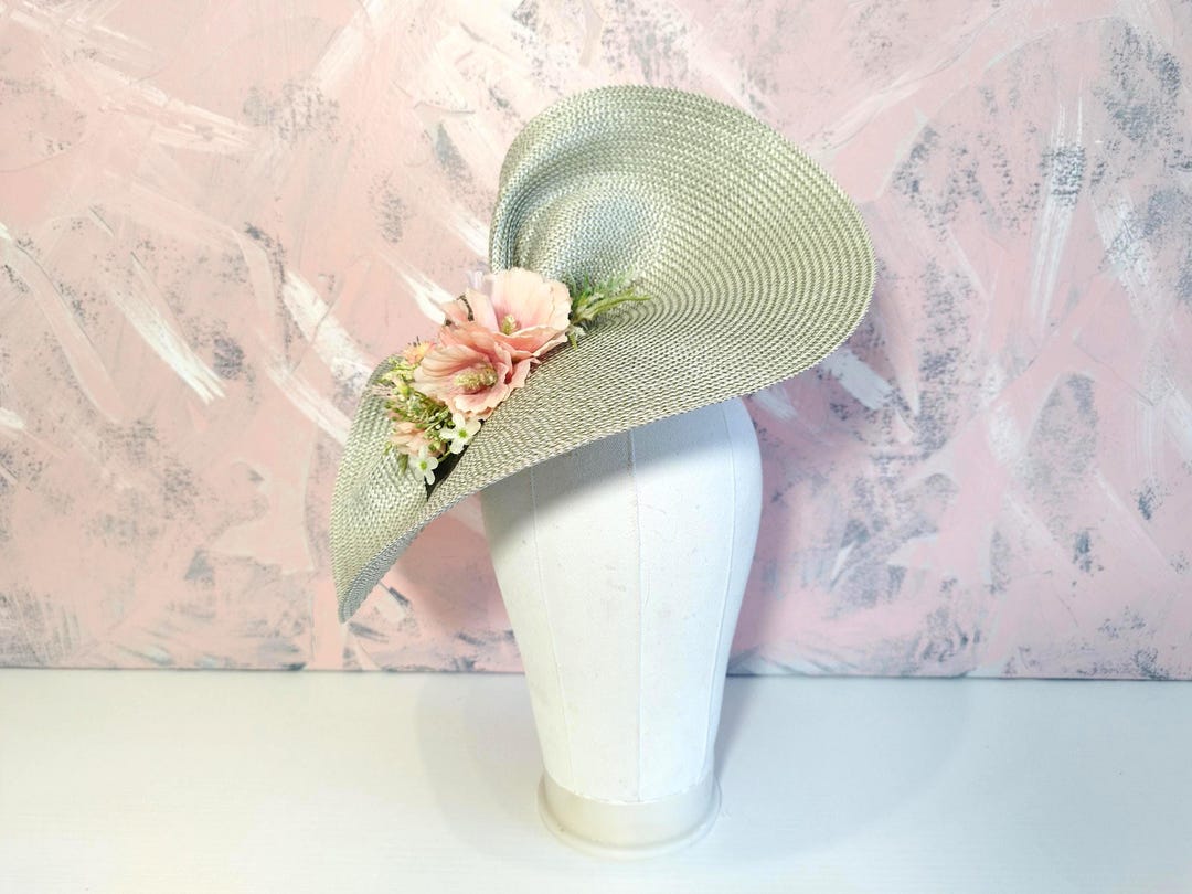 Sage Green Wedding Hat Pastel Green Ascot Fascinator Celegant Royal ...