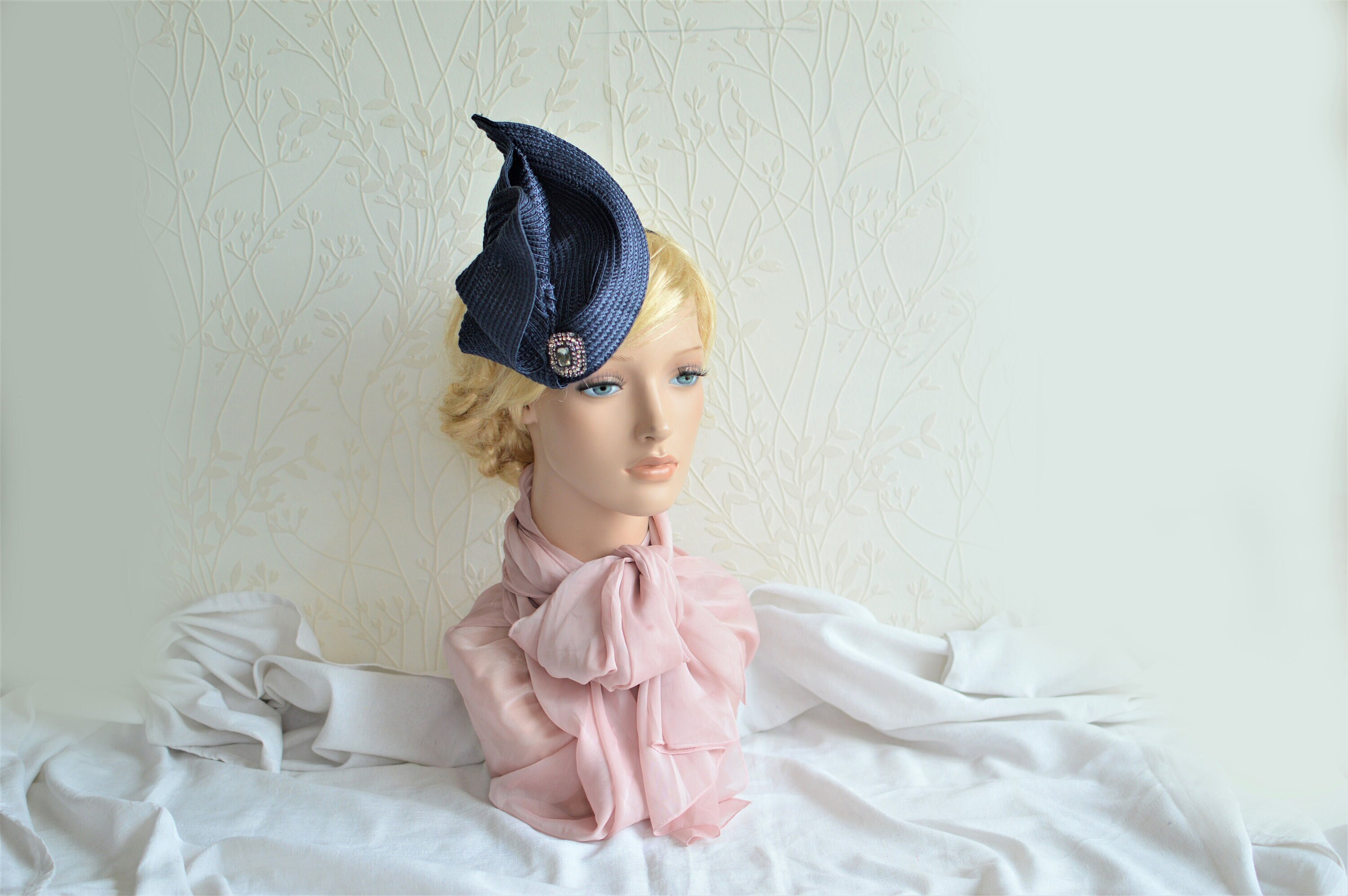 Navy Blue Formal Hat, Royal Blue Formal Hat, Royal Blue Fascinator ...