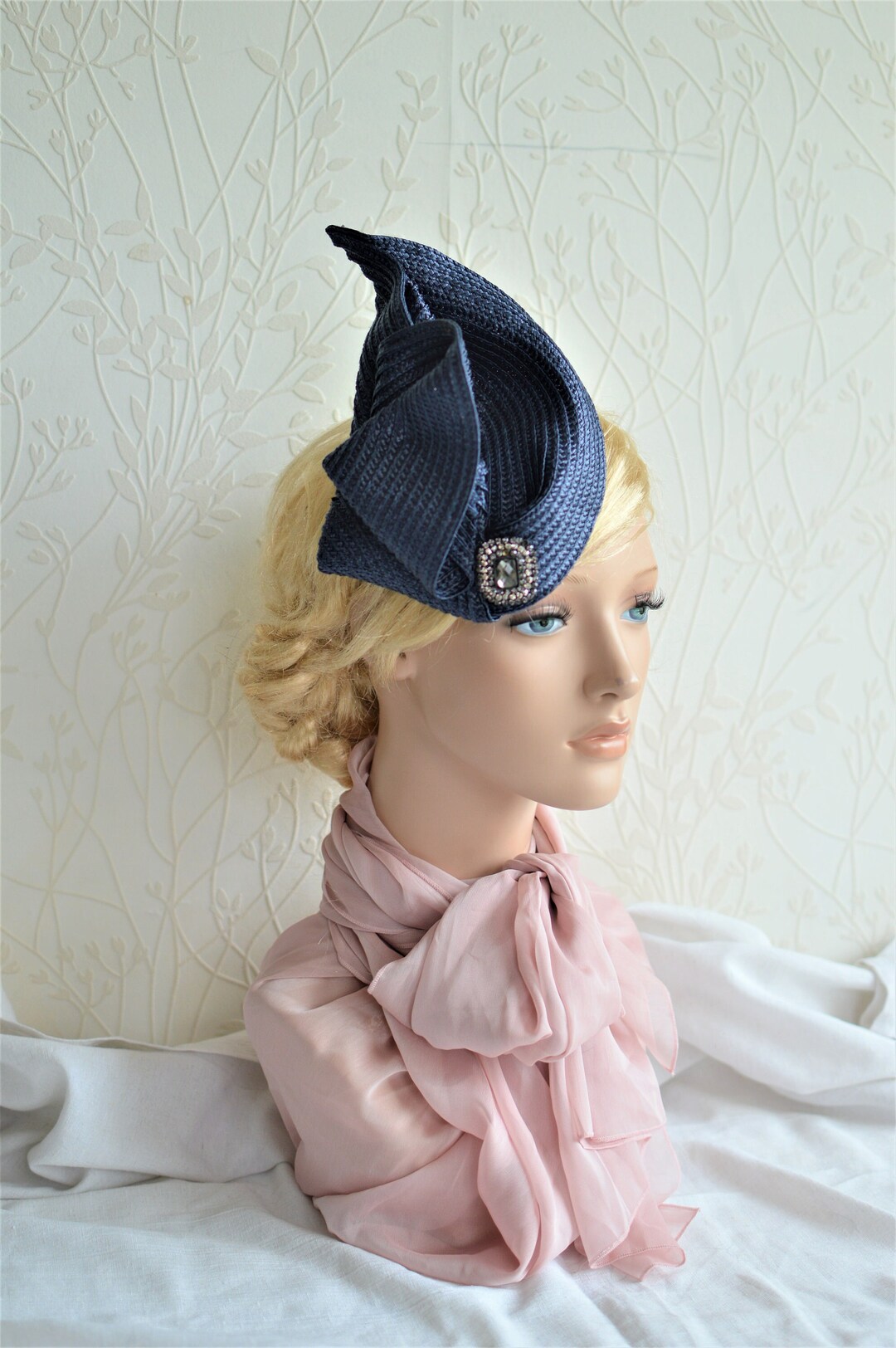 Navy Blue Formal Hat, Royal Blue Formal Hat, Royal Blue Fascinator ...