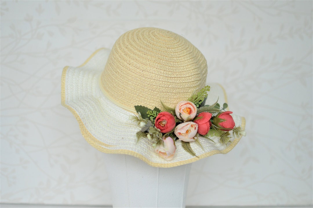 Spring Straw Hat, Child Straw Hat, Summer Straw Hat, Striped Hat ...