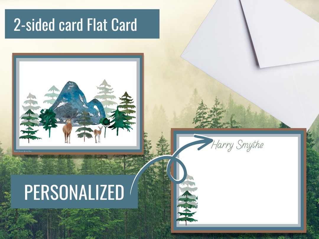 2-sided Note Cards, Signature Stationery, Personalized Gift for Him ...