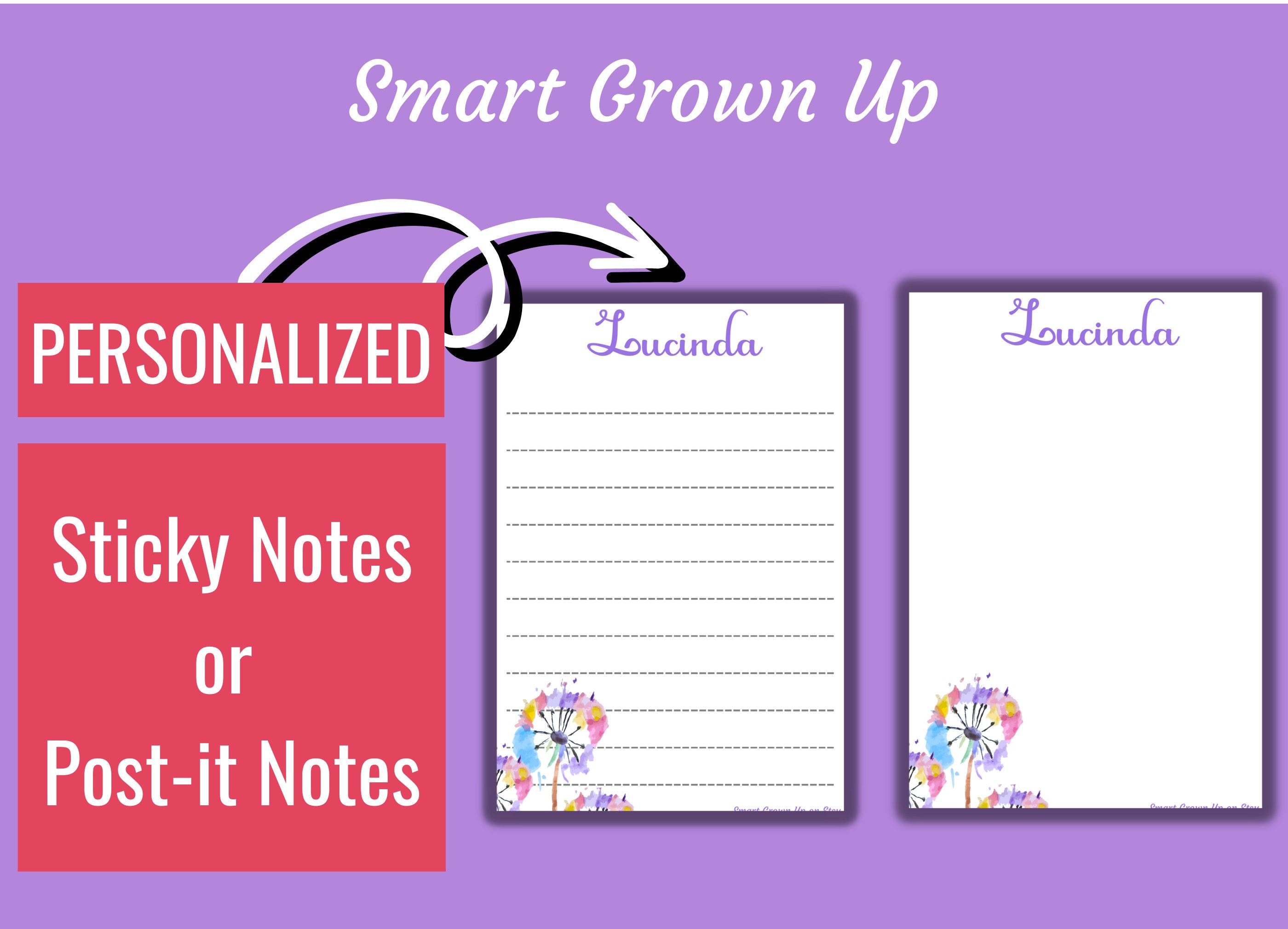 Personalized Post-it Notes Sticky Notes Teachers' Gifts - Etsy