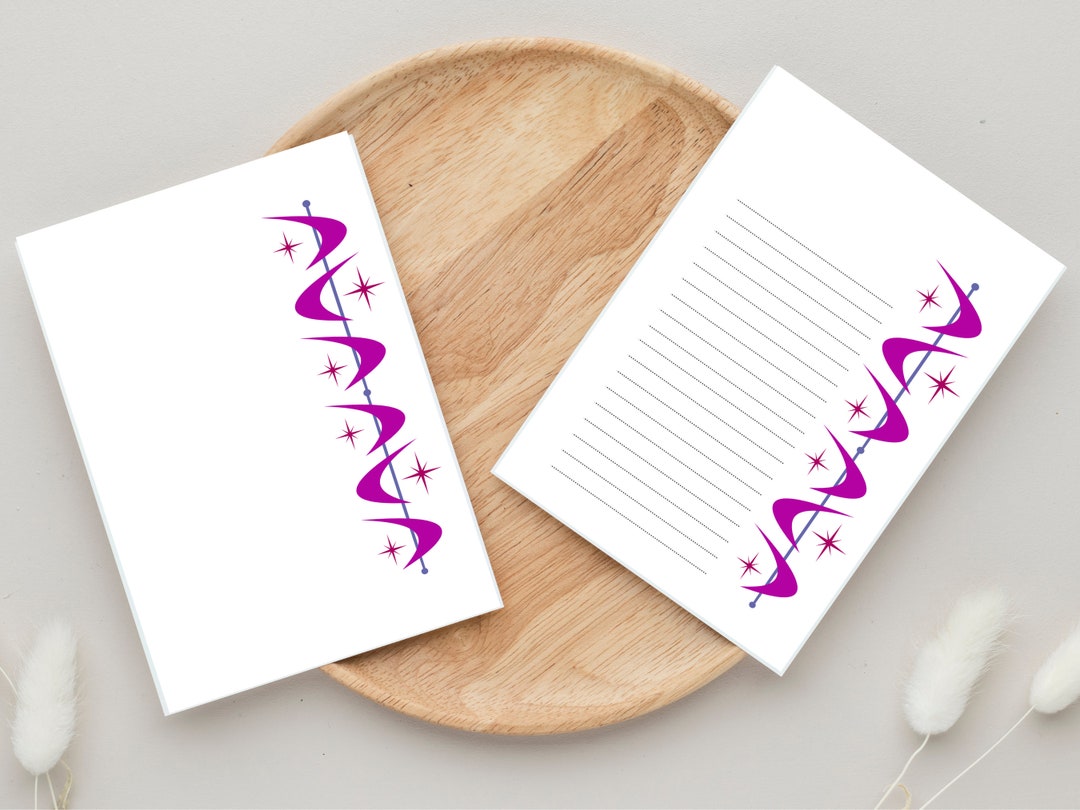 Mid Century Modern MCM DIGITAL 1950s A4 A5 Space - Etsy