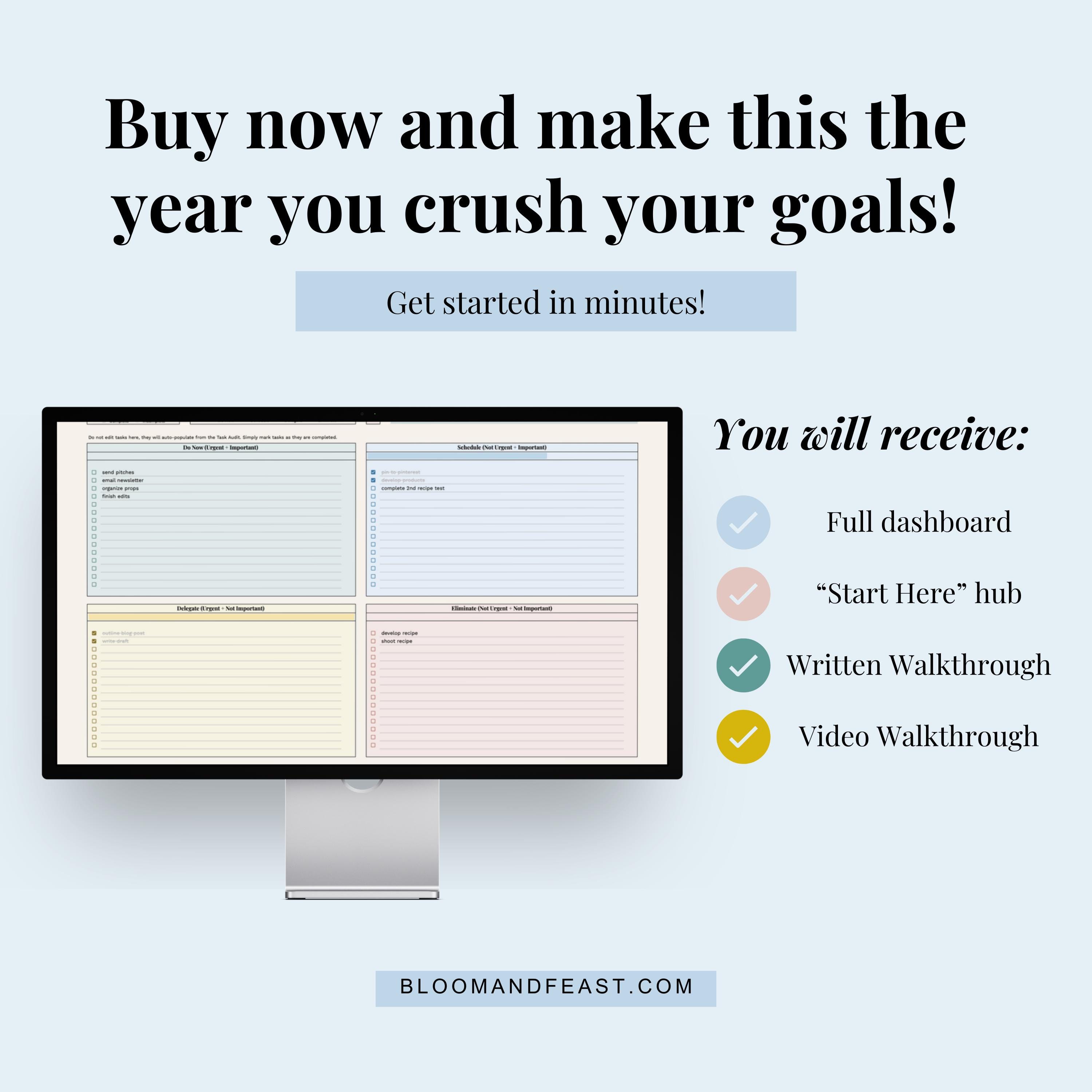 Eisenhower Matrix Task Management Pomodoro Planner With Pomodoro Timer ...