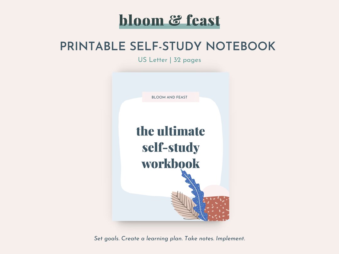 Printable Self-study Planner Workbook With Notes Pages, Goal Planning ...