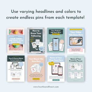 Pinterest Marketing Templates Customizable Canva Pinterest - Etsy
