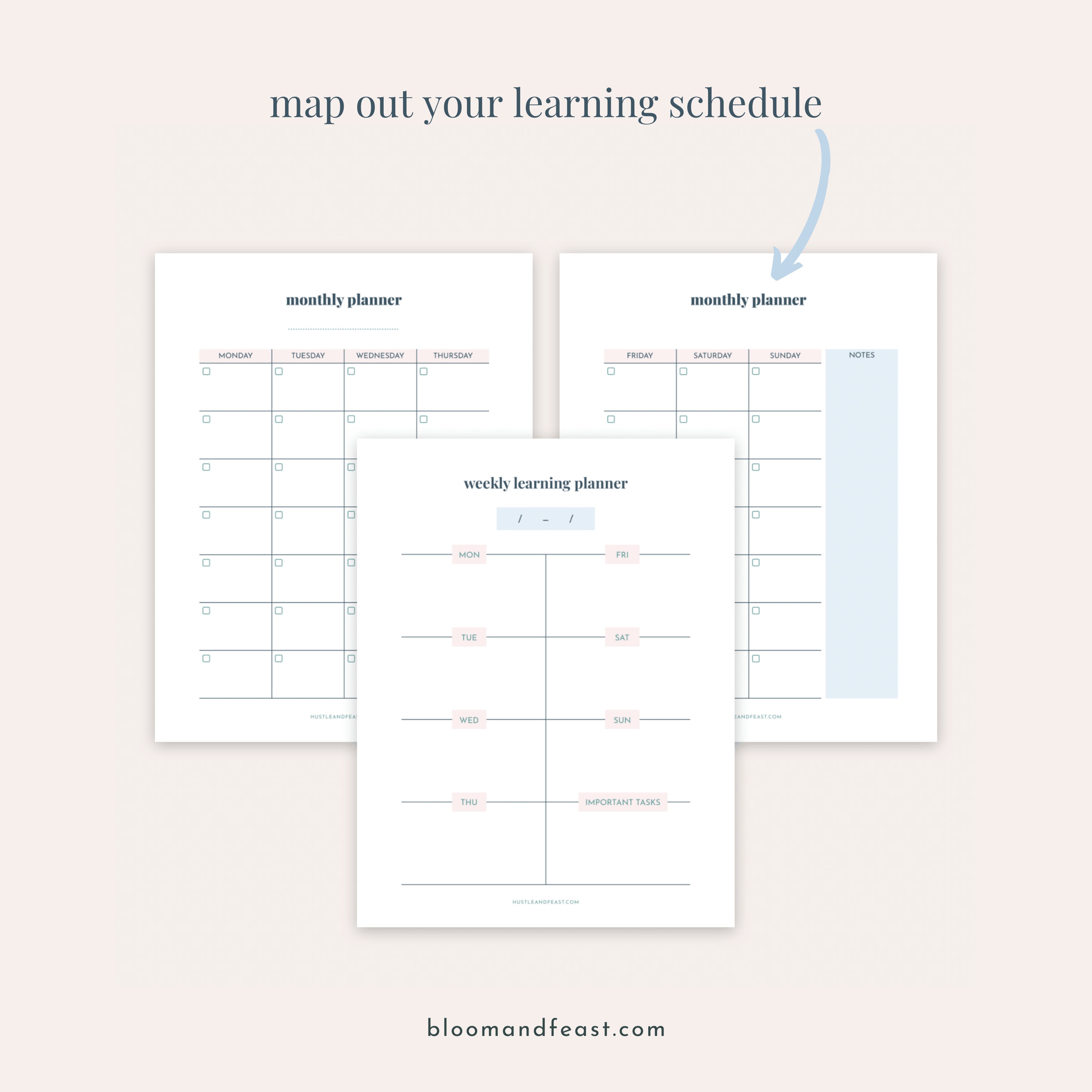 Printable Self-study Planner Workbook With Notes Pages, Goal Planning ...