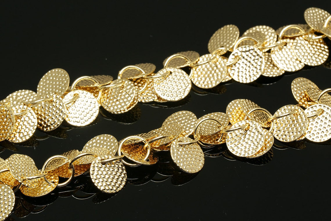 A400-50cm-gold Plated-8mm Multi Coin Handmade Chain-bs-7189 - Etsy