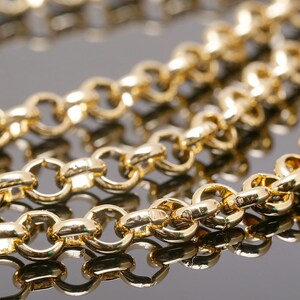 A525-5.0 BL Chain-1m-gold Plated-5mm Round Link Chain-layerd Necklace ...