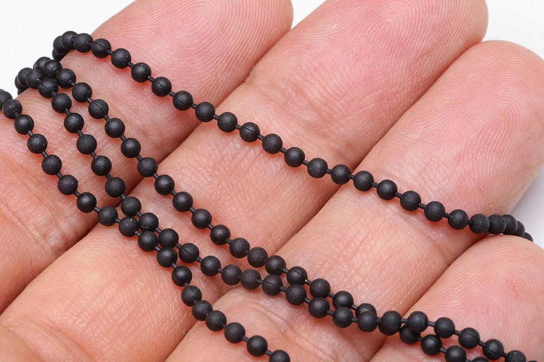 A559-1m-2.3mm Ball Coating Chain-black Color Chain-necklace Making ...