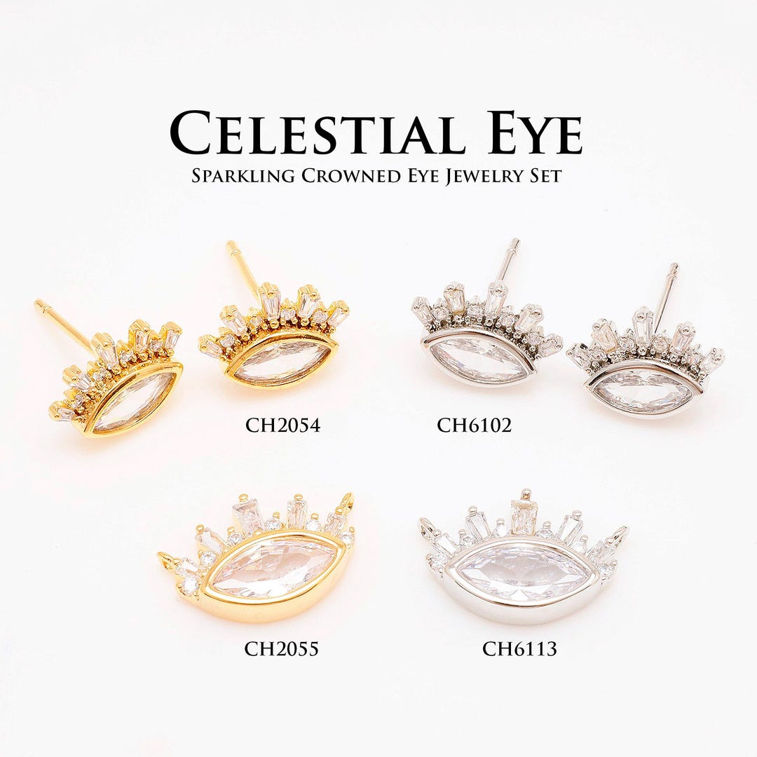 CH2054,CH2055,CH6102,CH6113-CZ Evil Eye Earring,special Cubic Post ...