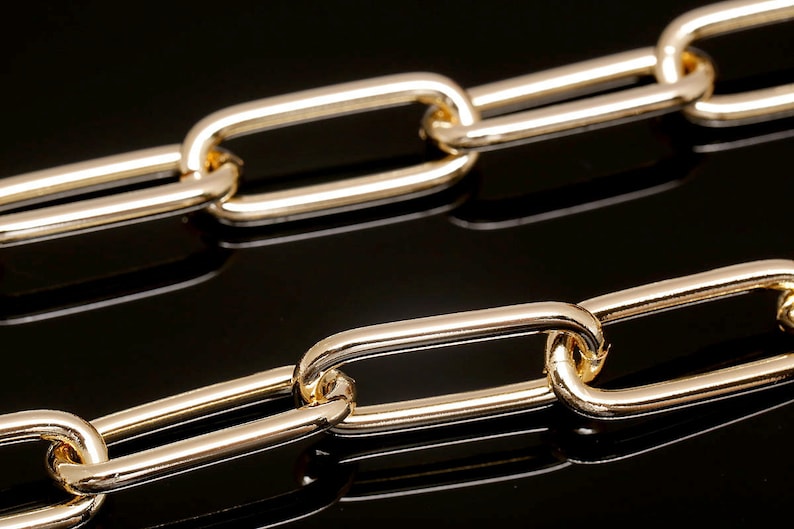 A509-220 Chain-20.58.5mm Gold Plated Large Cable Chain-oval - Etsy