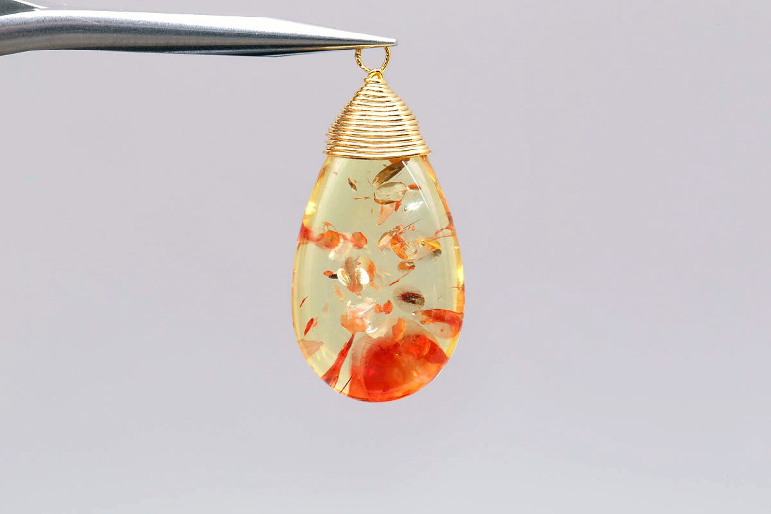 H922-2pcs-gold Plated-2713mm Amberoid Drop Pendant-gemstone - Etsy