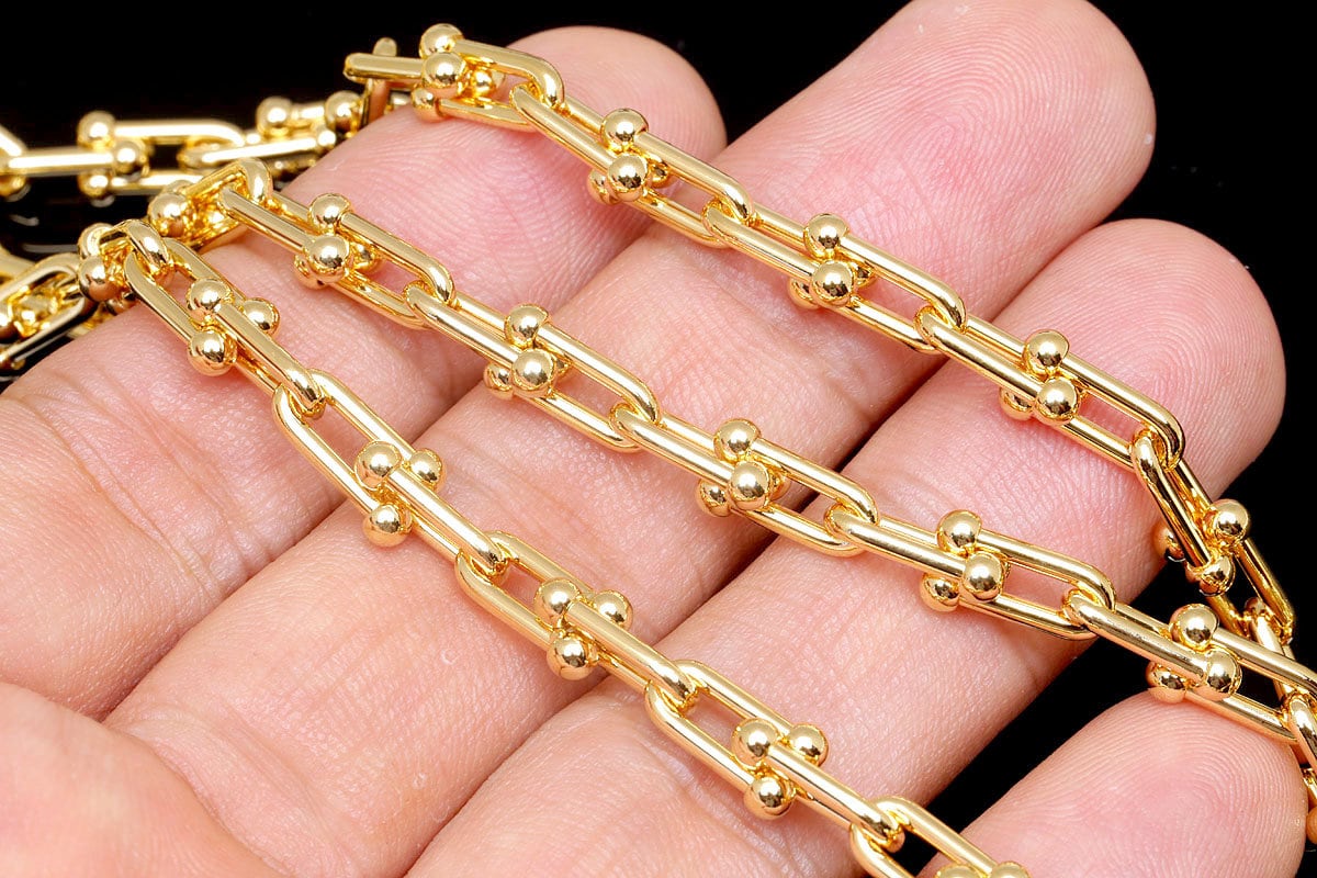 A552-Tiffany Chain S size-50cm-Gold Plated-4.811.5mm Handmade | Etsy