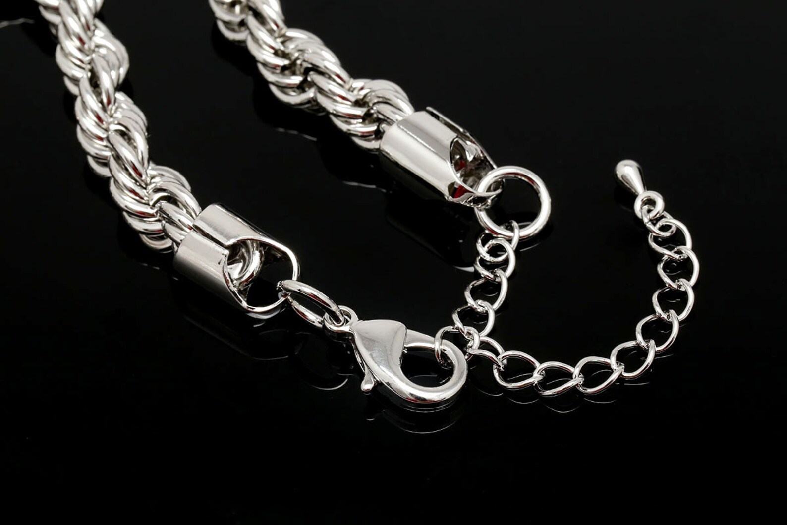 R022-1piece FR 1.4 Rope Chain Necklace-43cmextender 6 Cm Ternary Alloy ...