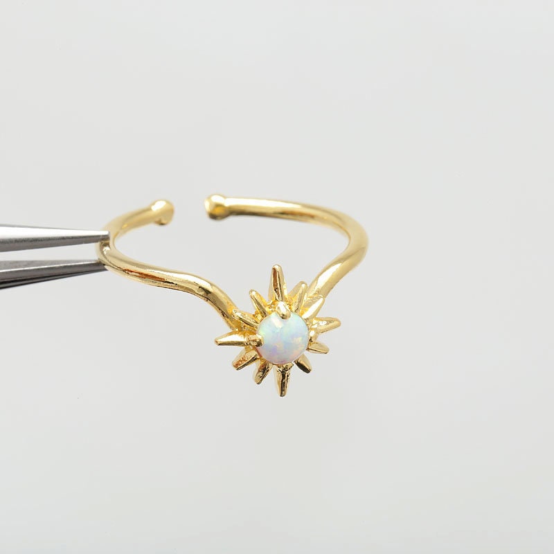 Opal and Gold Ring - Etsy