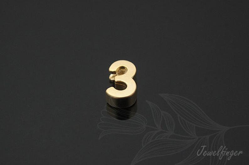 Number Charms Pendants-matt Gold Plated 2pcs - Etsy