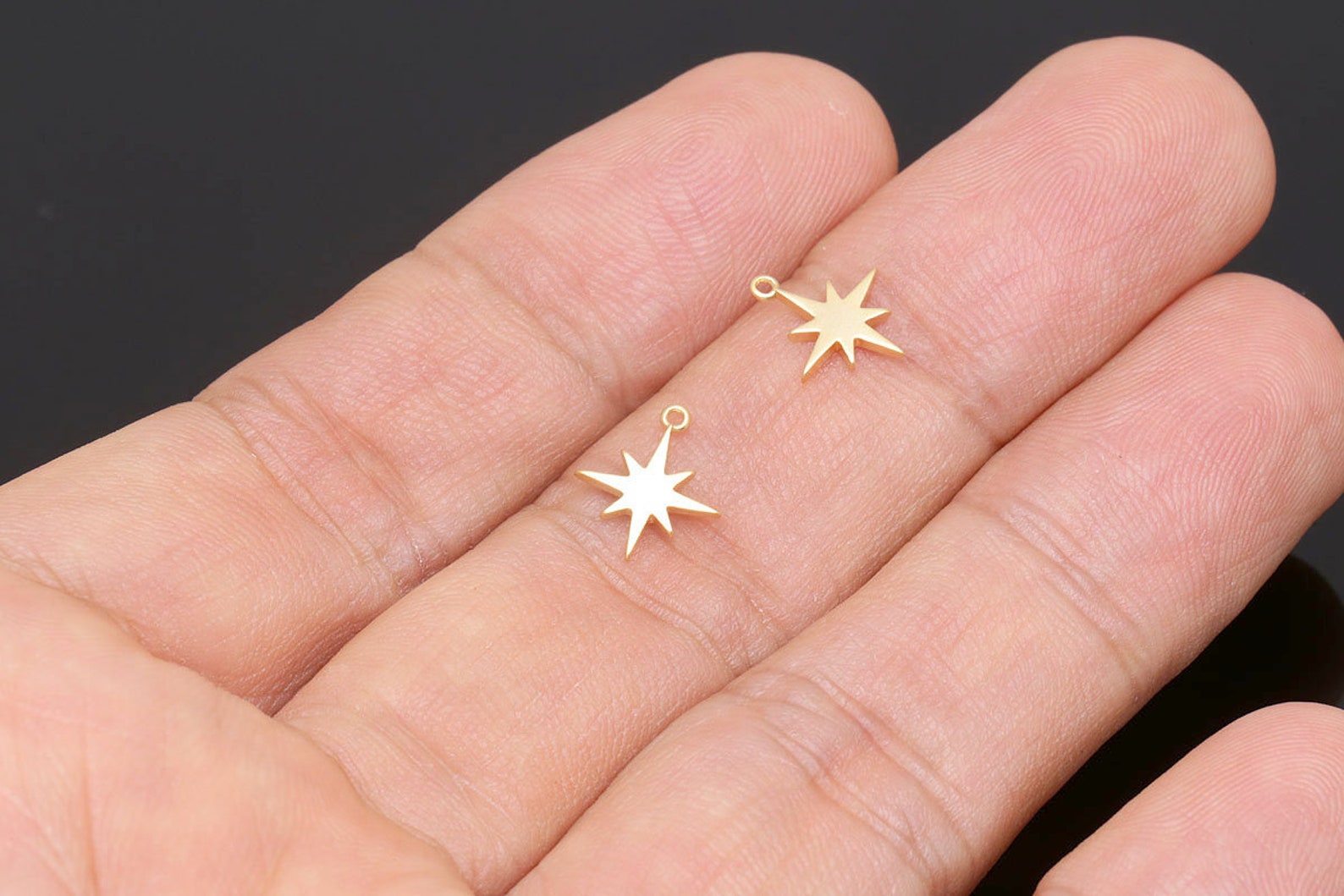 H941-2pcs-Matt Gold Plated-9.511mm Tiny Sun Charms-Starburst | Etsy
