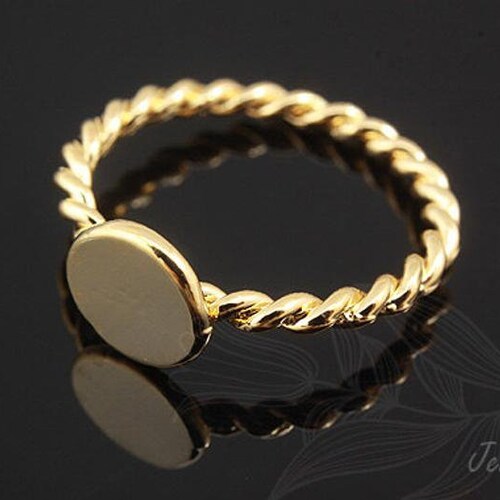 10pcs Gold Plated Keychain Ring With Extender Chain Keychain - Etsy