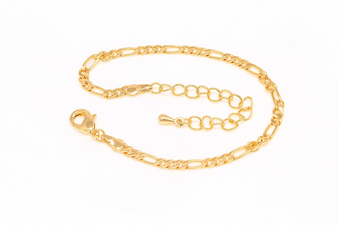 E423-1piece-fg 180 SCR Gold Plated E-coat Anti Tarnish Figaro Chain ...