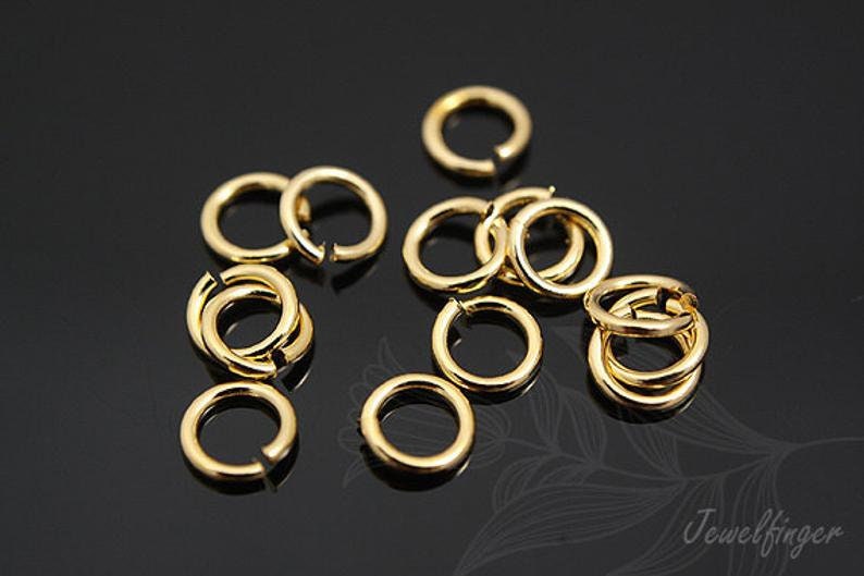 B057-0.7x3mm 10g Gold Plated Jump Ring-open Link - Etsy